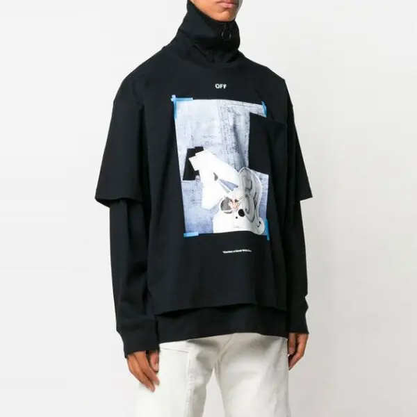 Off-White Impressionism" Layered Long Sleeve Shirt