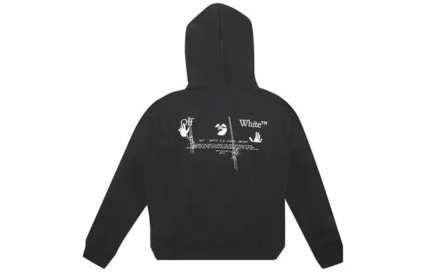 Off-White Embroidered Hooded Pullover