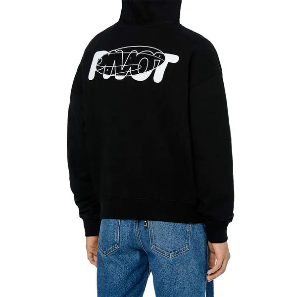 Off-White Embroidered Hooded Pullover