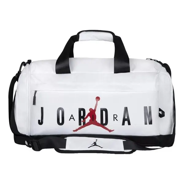 JORDAN Logo Duffel Bag - White/black/red
