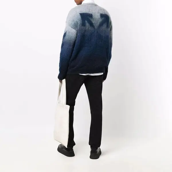 Off-White Gradient Effect Wool Sweater