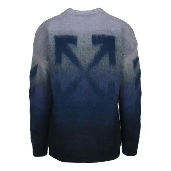 Off-White Gradient Effect Wool Sweater - Blue