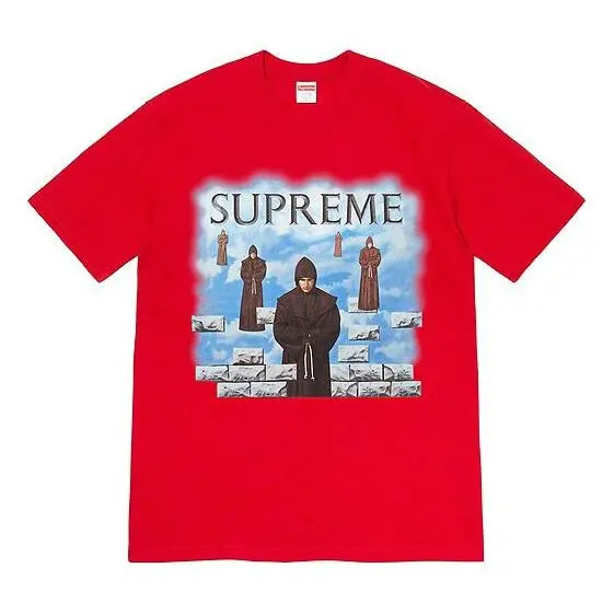 Supreme Fw19 Week 1 Levitation Tee Printing Short Sleeve - Red