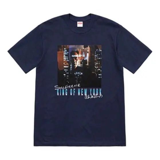 Supreme Ss19 Christopher Walken King Of New York Tee Navy - Blue