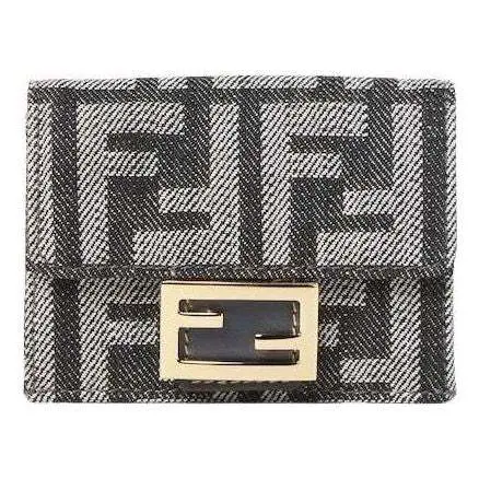 Fendi Fw25 Baguette Tri-fold Wallet - Grey