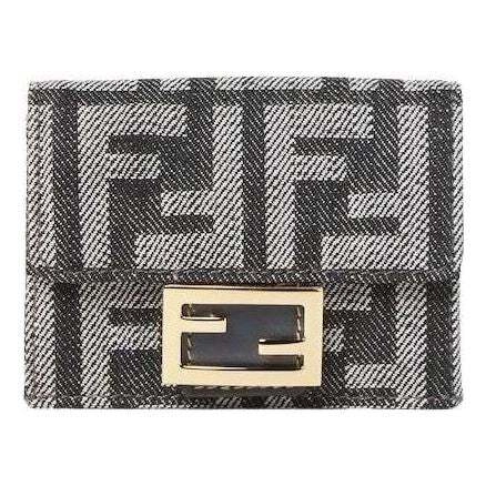 Fendi Fw25 Baguette Tri-fold Wallet - Grey
