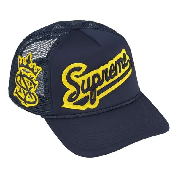 Supreme Ss26 University Mesh Back 5-panel Cap - Navy