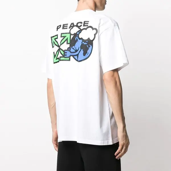 Off-White Peace Worldwide Over Tee /green - White