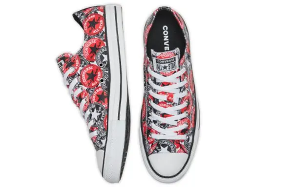 CONVERSE Chuck Taylor All Star Low Top Sneakers With All Over Logo Print
