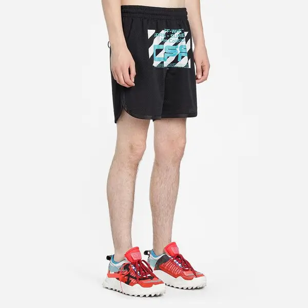 Off-White Wavy Line Mesh Shorts
