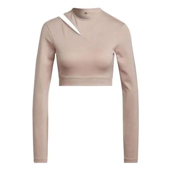 Adidas Long Sleeve Cropped Sports Top - Pink