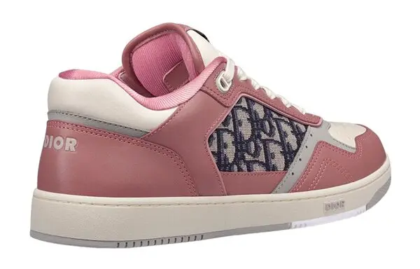 Dior B27 Low-top Sneaker In Smooth Calfskin - White/pink