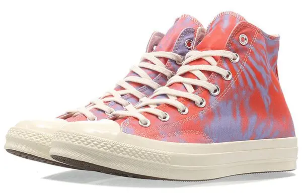 CONVERSE Chuck 70 Hi "coral Twilight Tie Dye" Sneakers - Red/white