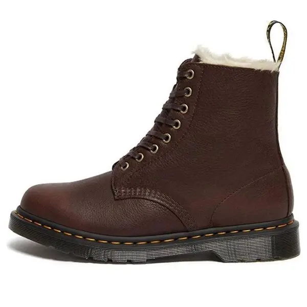 Dr. Martens 1460 Pascal Faux Fur Lined Boots - Brown