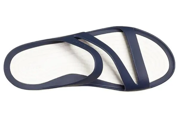 CROCS Strappy Flat Sandals - Blue/white
