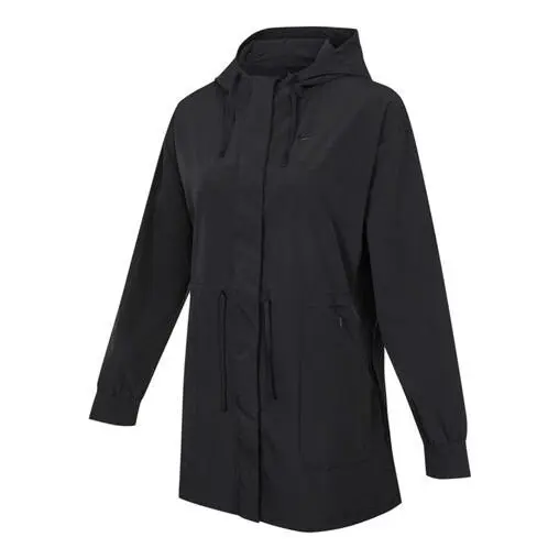 Nike Bliss Luxe Elastic Woven Hooded Jacket - Black