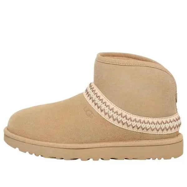 UGG Classic Mini Crescent Ankle Boots - Mustard Seed