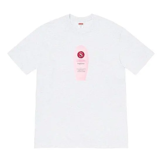 Supreme Fw19 Week 1 Super Cream Tee Short Sleeve Gray - Grey