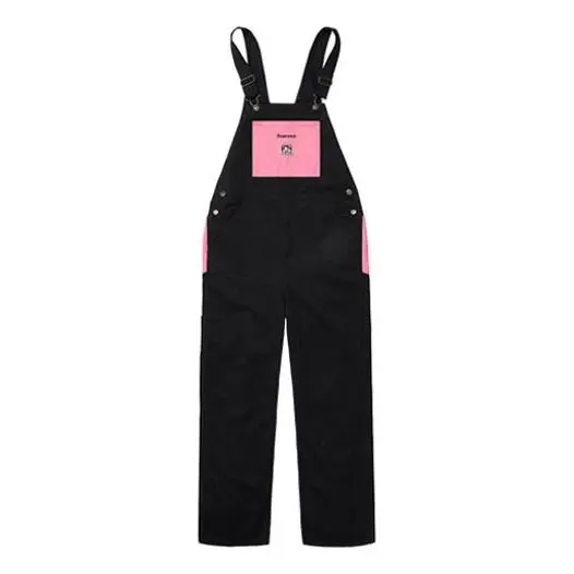 Supreme Fw19 Week 3 X Ben Davis Overalls Crossover Pink Contrasting Colors Pants - Black
