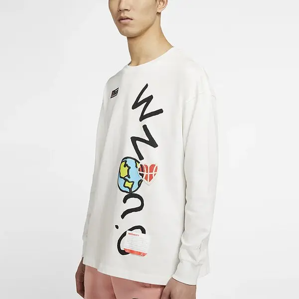JORDAN Alphabet Printing Round Neck Long Sleeves