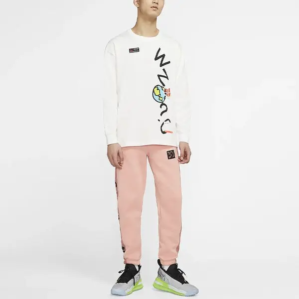 JORDAN Alphabet Printing Round Neck Long Sleeves