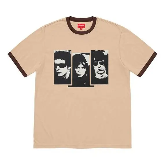 Supreme X The Velvet Underground Ringer Tee - Khaki