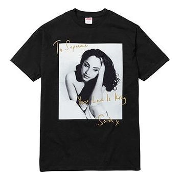 Supreme Ss17 Sade Tee Character Printing Short Sleeve - Black