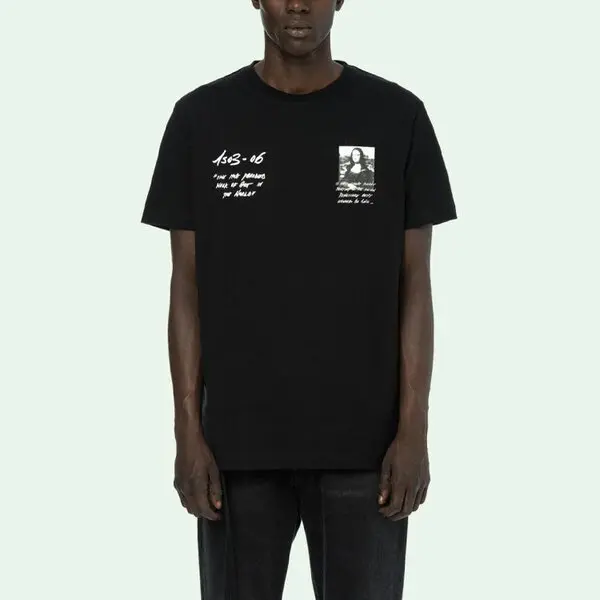 Off-White Ss19 Tee Short Sleeve Mona Lisa Normal Fit - Black