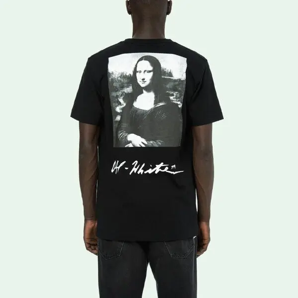 Off-White Ss19 Tee Short Sleeve Mona Lisa Normal Fit - Black
