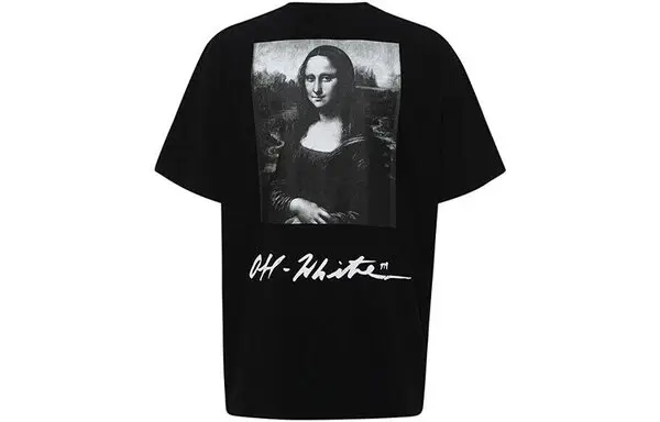 Off-White Ss19 Tee Short Sleeve Mona Lisa Normal Fit - Black