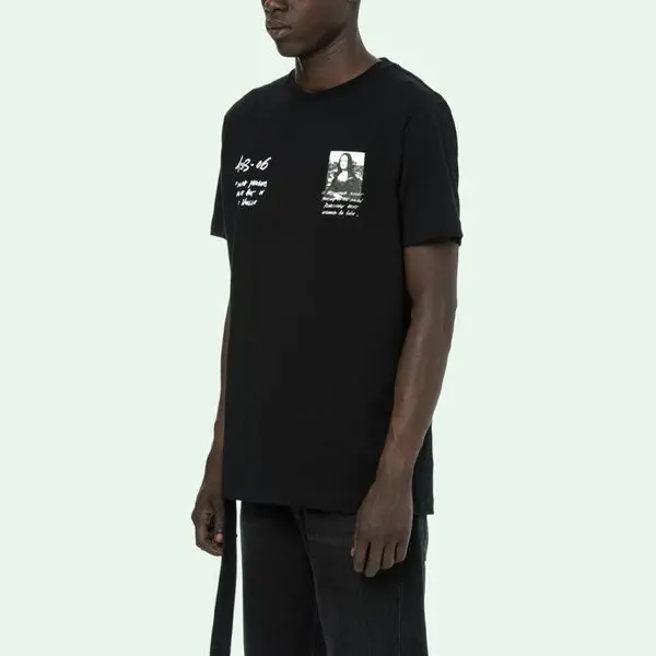 Off-White Ss19 Tee Short Sleeve Mona Lisa Normal Fit - Black