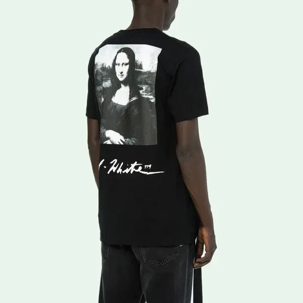 Off-White Ss19 Tee Short Sleeve Mona Lisa Normal Fit - Black