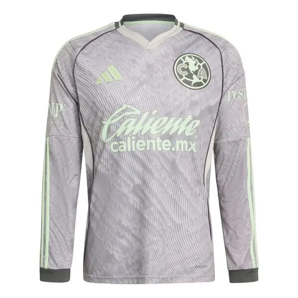Adidas Club America 25/26 Long Sleeve Slim Fit Third Jersey - Grey Two