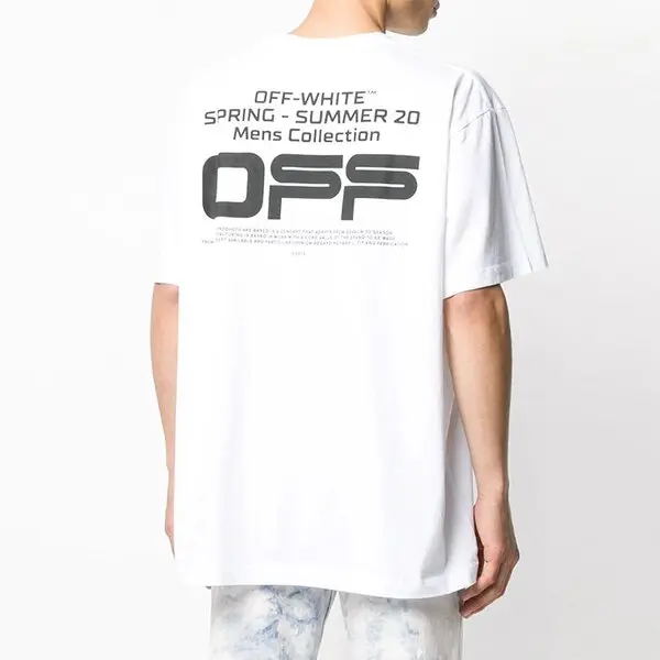 Off-White Wavy Line Short Sleeve Oversize Tee