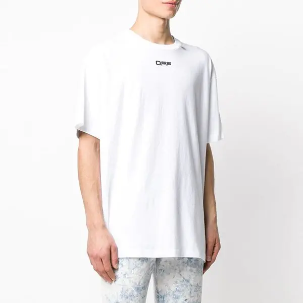 Off-White Wavy Line Short Sleeve Oversize Tee