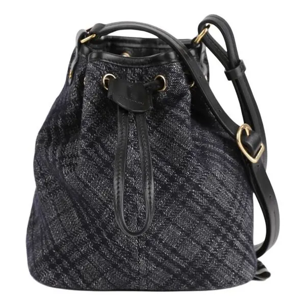 Burberry Drawstring Denim Bucket Bag