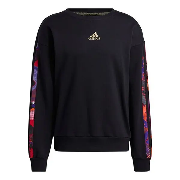 Adidas Graphic Print Crewneck Sweatshirt - Black