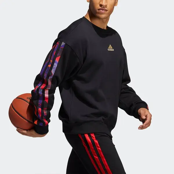 Adidas Graphic Print Crewneck Sweatshirt - Black