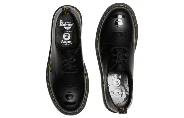 Dr. Martens X Aape 1461 Smooth Leather Oxford Shoes - Black