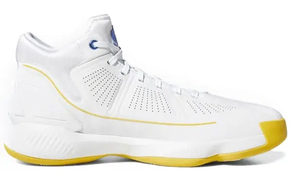 Adidas D Rose Mid Top Athletic Sneakers - White/orange
