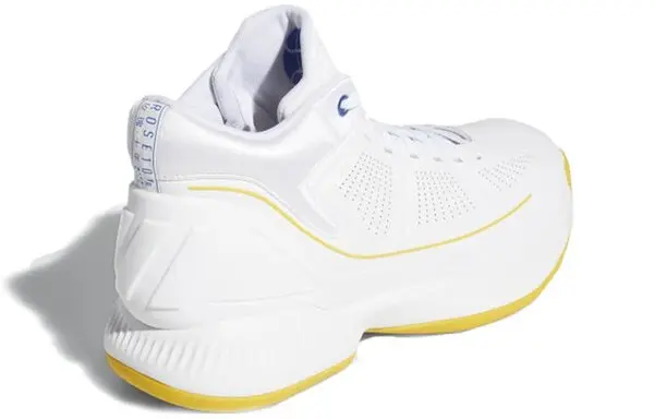 Adidas D Rose Mid Top Athletic Sneakers - White/orange