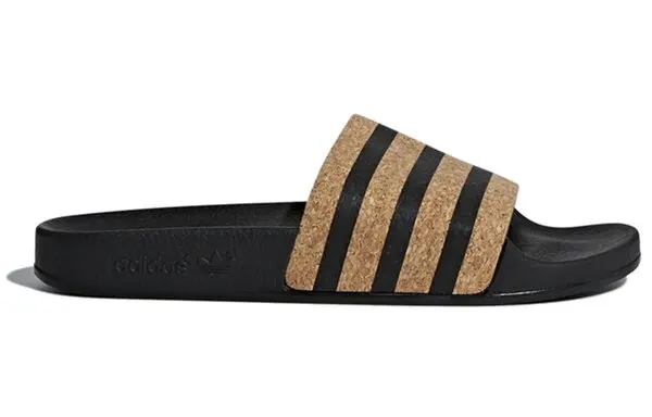 Adidas Adilette Cork Slides - Black