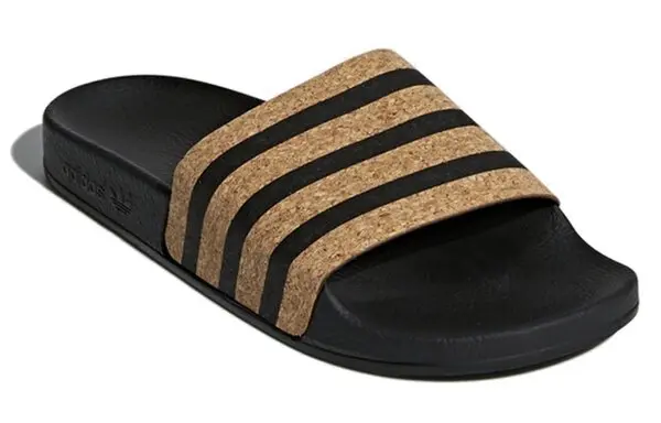 Adidas Adilette Cork Slides - Black