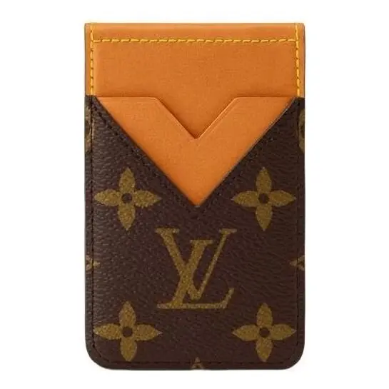 LOUIS VUITTON Compact Magnet Card Holder - Brown