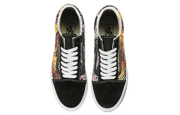 VANS Old Skool Low Top Sneakers With Graphic Print - Blackwhite