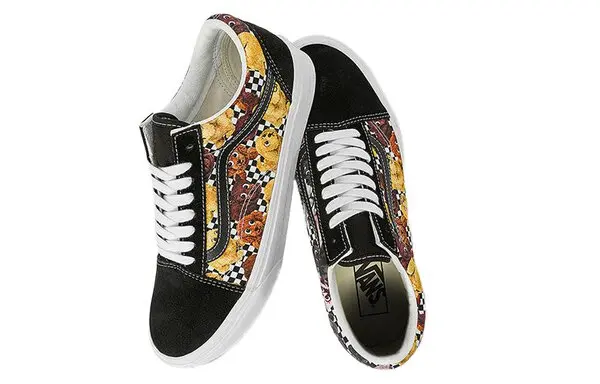 VANS Old Skool Low Top Sneakers With Graphic Print - Blackwhite