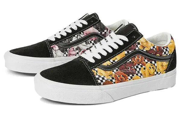 VANS Old Skool Low Top Sneakers With Graphic Print - Blackwhite