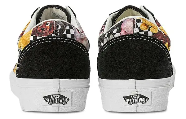 VANS Old Skool Low Top Sneakers With Graphic Print - Blackwhite
