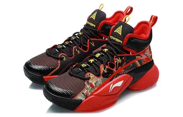 LI-NING Power 7 High Top Sneakers - Red/black