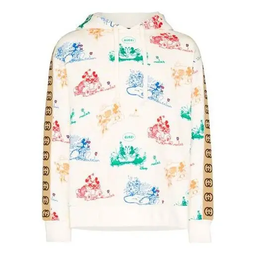 Gucci X Disney Mickey Mouse Printed Hoodie - White